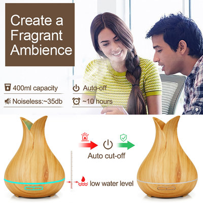 7 Color Changing LED Light Aromatherapy Essential Oil Diffuser air ultrasonic humidifier Light Wood color GK-YX-08-W supplier