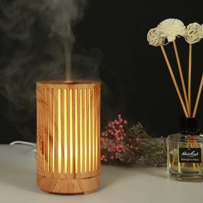 7 Color Changing LED Light Aromatherapy Essential Oil Diffuser air ultrasonic humidifier Light Wood color GK-YX126 supplier