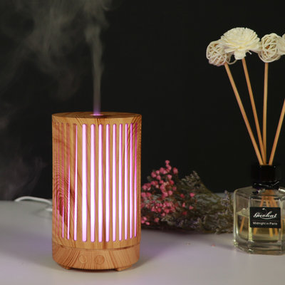 7 Color Changing LED Light Aromatherapy Essential Oil Diffuser air ultrasonic humidifier Light Wood color GK-YX126 supplier
