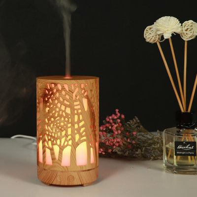 7 Color Changing LED Light Aromatherapy Essential Oil Diffuser air ultrasonic humidifier Light Wood color GK-YX127 supplier