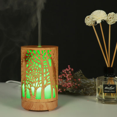7 Color Changing LED Light Aromatherapy Essential Oil Diffuser air ultrasonic humidifier Light Wood color GK-YX127 supplier