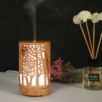 7 Color Changing LED Light Aromatherapy Essential Oil Diffuser air ultrasonic humidifier Light Wood color GK-YX127 supplier
