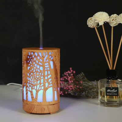7 Color Changing LED Light Aromatherapy Essential Oil Diffuser air ultrasonic humidifier Light Wood color GK-YX127 supplier