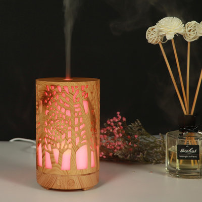 7 Color Changing LED Light Aromatherapy Essential Oil Diffuser air ultrasonic humidifier Light Wood color GK-YX127 supplier