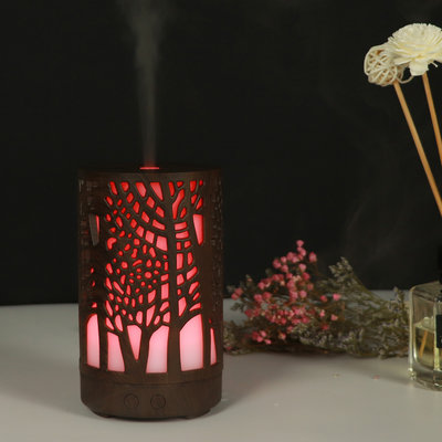 7 Color Changing LED Light Aromatherapy Essential Oil Diffuser air ultrasonic humidifier Light Wood color GK-YX127D supplier