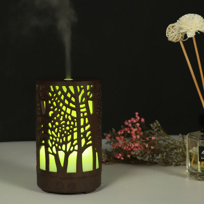 7 Color Changing LED Light Aromatherapy Essential Oil Diffuser air ultrasonic humidifier Light Wood color GK-YX127D supplier