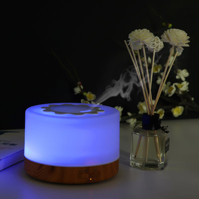 7 Color Changing LED Light Aromatherapy Essential Oil Diffuser air ultrasonic humidifier Light Wood color GK-YX-316 supplier