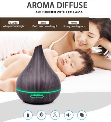 7 Color Changing LED Light Aromatherapy Essential Oil Diffuser air ultrasonic humidifier Light Wood color GK-YX-314 supplier