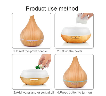 7 Color Changing LED Light Aromatherapy Essential Oil Diffuser air ultrasonic humidifier Light Wood color GK-YX-314 supplier