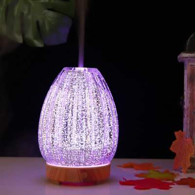 7 Color Changing LED Light Aromatherapy Essential Oil Diffuser air ultrasonic humidifier Light Wood color GK-YX-3D-021 supplier