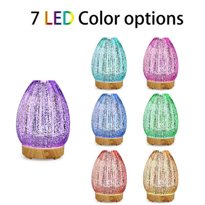7 Color Changing LED Light Aromatherapy Essential Oil Diffuser air ultrasonic humidifier Light Wood color GK-YX-3D-021 supplier