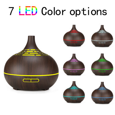 7 Color Changing LED Light Aromatherapy Essential Oil Diffuser air ultrasonic humidifier Light Wood color GK-YX-611 supplier
