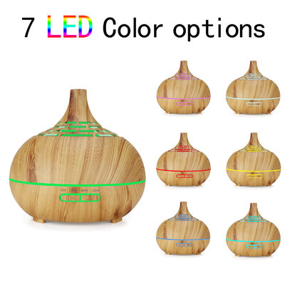 7 Color Changing LED Light Aromatherapy Essential Oil Diffuser air ultrasonic humidifier Light Wood color GK-YX-611 supplier