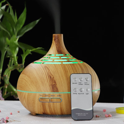 7 Color Changing LED Light Aromatherapy Essential Oil Diffuser air ultrasonic humidifier Light Wood color GK-YX-611 supplier