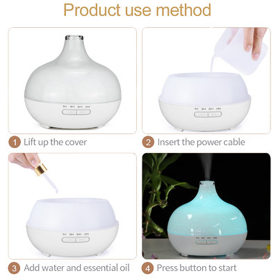 7 Color Changing LED Light Aromatherapy Essential Oil Diffuser air ultrasonic humidifier Light Wood color GK-YX-015 supplier