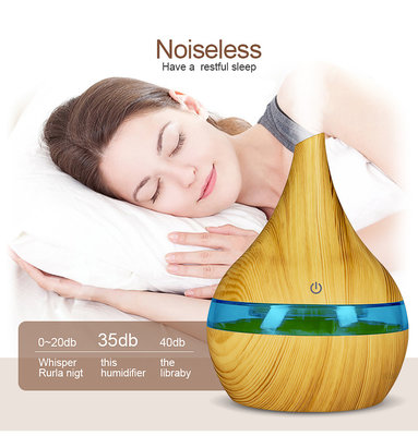 7 Color Changing LED Light Aromatherapy Essential Oil Diffuser air ultrasonic humidifier Light Wood color GK-YX-041 supplier