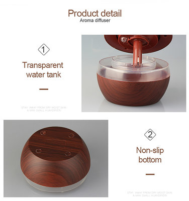 7 Color Changing LED Light Aromatherapy Essential Oil Diffuser air ultrasonic humidifier Light Wood color GK-YX-041 supplier