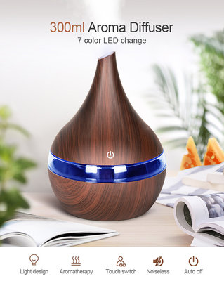 7 Color Changing LED Light Aromatherapy Essential Oil Diffuser air ultrasonic humidifier Light Wood color GK-YX-041 supplier