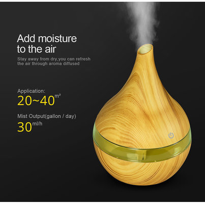 7 Color Changing LED Light Aromatherapy Essential Oil Diffuser air ultrasonic humidifier Light Wood color GK-YX-041 supplier