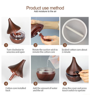 7 Color Changing LED Light Aromatherapy Essential Oil Diffuser air ultrasonic humidifier Light Wood color GK-YX-041 supplier