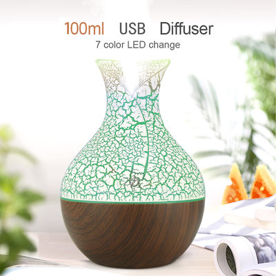 7 Color Changing LED Light Aromatherapy Essential Oil Diffuser air ultrasonic humidifier Light Wood color GK-YX-060 supplier