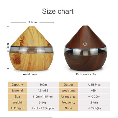 7 Color Changing LED Light Aromatherapy Essential Oil Diffuser air ultrasonic humidifier Light Wood color GK-YX-073 supplier