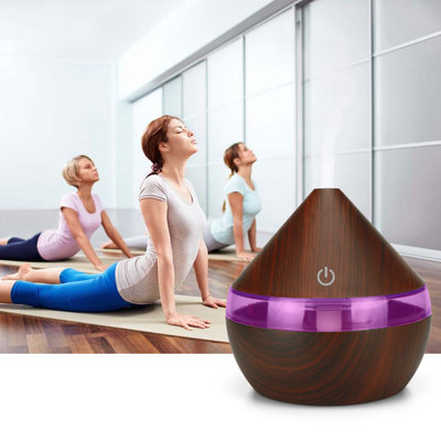7 Color Changing LED Light Aromatherapy Essential Oil Diffuser air ultrasonic humidifier Light Wood color GK-YX-073 supplier