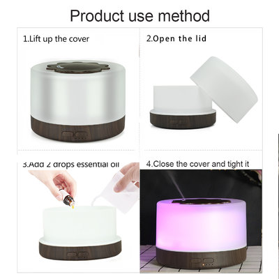 7 Color Changing LED Light Aromatherapy Essential Oil Diffuser air ultrasonic humidifier Light Wood color GK-YX-317 supplier