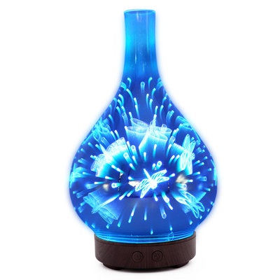 7 Color Changing LED Light Aromatherapy Essential Oil Diffuser air ultrasonic humidifier Light Wood color GK-YX3D-001 supplier
