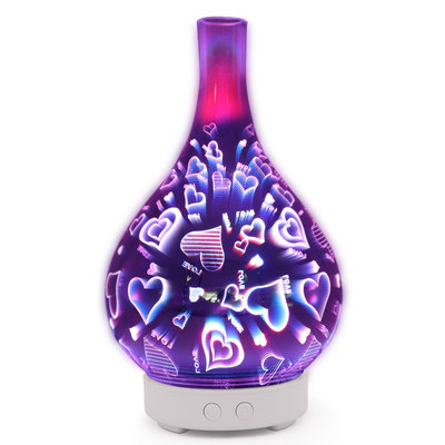 7 Color Changing LED Light Aromatherapy Essential Oil Diffuser air ultrasonic humidifier Light Wood color GK-YX3D-001 supplier