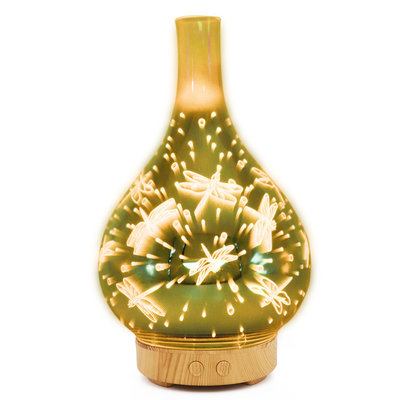 7 Color Changing LED Light Aromatherapy Essential Oil Diffuser air ultrasonic humidifier Light Wood color GK-YX3D-001 supplier