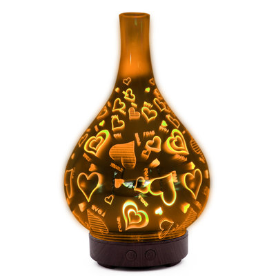 7 Color Changing LED Light Aromatherapy Essential Oil Diffuser air ultrasonic humidifier Light Wood color GK-YX3D-001 supplier
