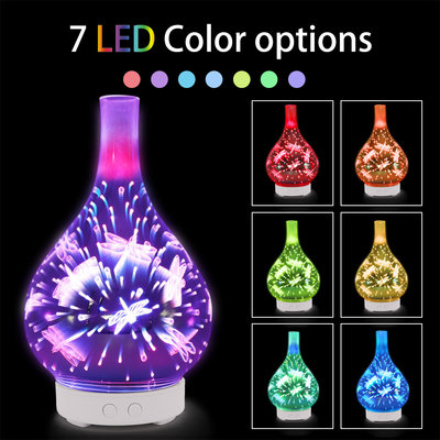 7 Color Changing LED Light Aromatherapy Essential Oil Diffuser air ultrasonic humidifier Light Wood color GK-YX3D-001 supplier