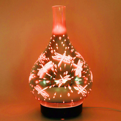 7 Color Changing LED Light Aromatherapy Essential Oil Diffuser air ultrasonic humidifier Light Wood color GK-YX3D-001 supplier