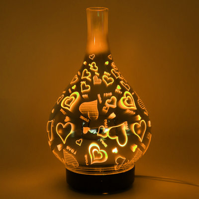7 Color Changing LED Light Aromatherapy Essential Oil Diffuser air ultrasonic humidifier Light Wood color GK-YX3D-001 supplier