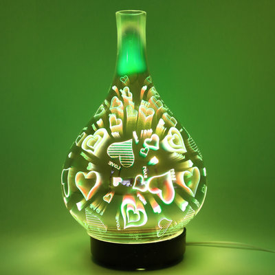 7 Color Changing LED Light Aromatherapy Essential Oil Diffuser air ultrasonic humidifier Light Wood color GK-YX3D-001 supplier