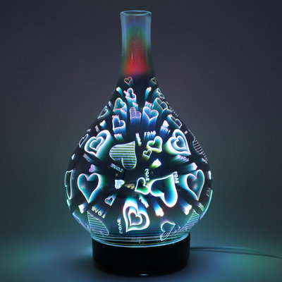 7 Color Changing LED Light Aromatherapy Essential Oil Diffuser air ultrasonic humidifier Light Wood color GK-YX3D-001 supplier