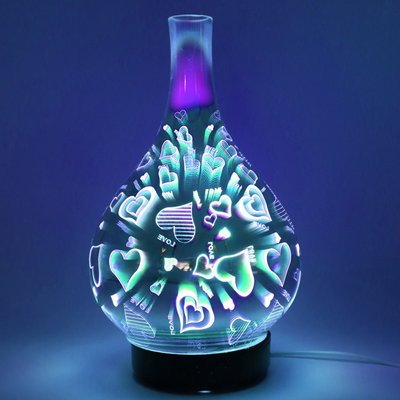 7 Color Changing LED Light Aromatherapy Essential Oil Diffuser air ultrasonic humidifier Light Wood color GK-YX3D-001 supplier
