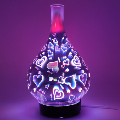 7 Color Changing LED Light Aromatherapy Essential Oil Diffuser air ultrasonic humidifier Light Wood color GK-YX3D-001 supplier