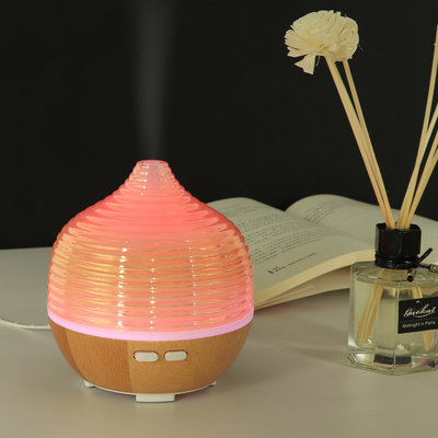 7 Color Changing LED Light Aromatherapy Essential Oil Diffuser air ultrasonic humidifier Light Wood color GK-YX-234 supplier