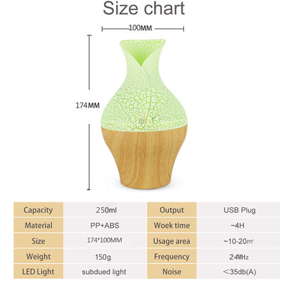 7 Color Changing LED Light Aromatherapy Essential Oil Diffuser air ultrasonic humidifier Light Wood color GK-YX-TY-164 supplier