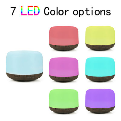 7 Color Changing LED Light Aromatherapy Essential Oil Diffuser air ultrasonic humidifier Light Wood color GK-YX-5101 supplier