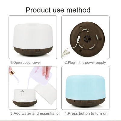 7 Color Changing LED Light Aromatherapy Essential Oil Diffuser air ultrasonic humidifier Light Wood color GK-YX-5101 supplier