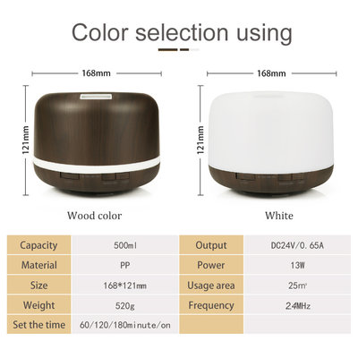 7 Color Changing LED Light Aromatherapy Essential Oil Diffuser air ultrasonic humidifier Light Wood color GK-YX-5101 supplier