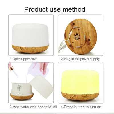 7 Color Changing LED Light Aromatherapy Essential Oil Diffuser air ultrasonic humidifier Light Wood color GK-YX-5101 supplier