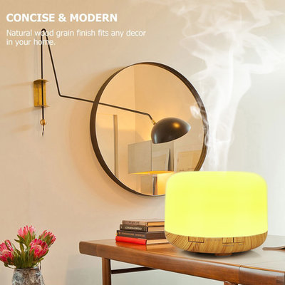 7 Color Changing LED Light Aromatherapy Essential Oil Diffuser air ultrasonic humidifier Light Wood color GK-YX-5101 supplier