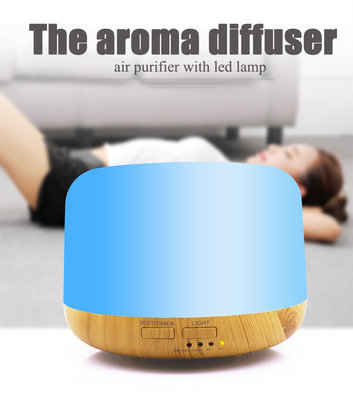 7 Color Changing LED Light Aromatherapy Essential Oil Diffuser air ultrasonic humidifier Light Wood color GK-YX-5102 supplier