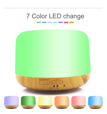 7 Color Changing LED Light Aromatherapy Essential Oil Diffuser air ultrasonic humidifier Light Wood color GK-YX-5102 supplier