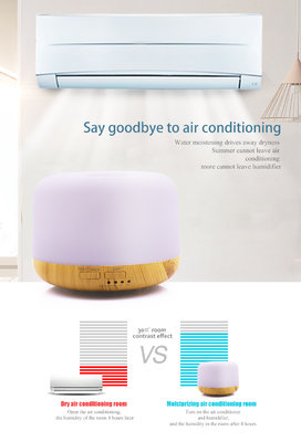 7 Color Changing LED Light Aromatherapy Essential Oil Diffuser air ultrasonic humidifier Light Wood color GK-YX-5102 supplier