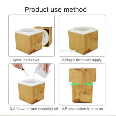 7 Color Changing LED Light Aromatherapy Essential Oil Diffuser air ultrasonic humidifier Light Wood color GK-YX-W02 supplier
